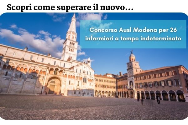 Concorso Ausl Modena per 26 infermieri a tempo indeterminato